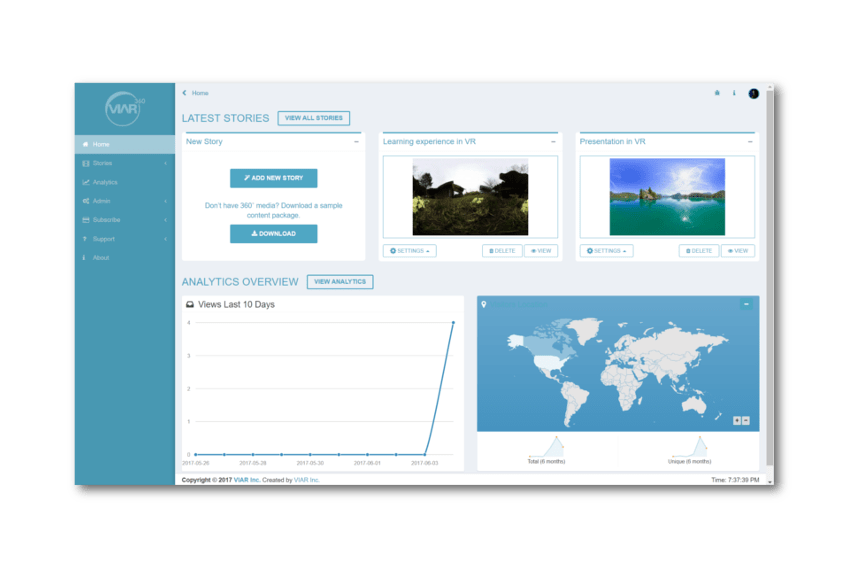 Intuitive features for virtual reality storytelling - no coding involved!